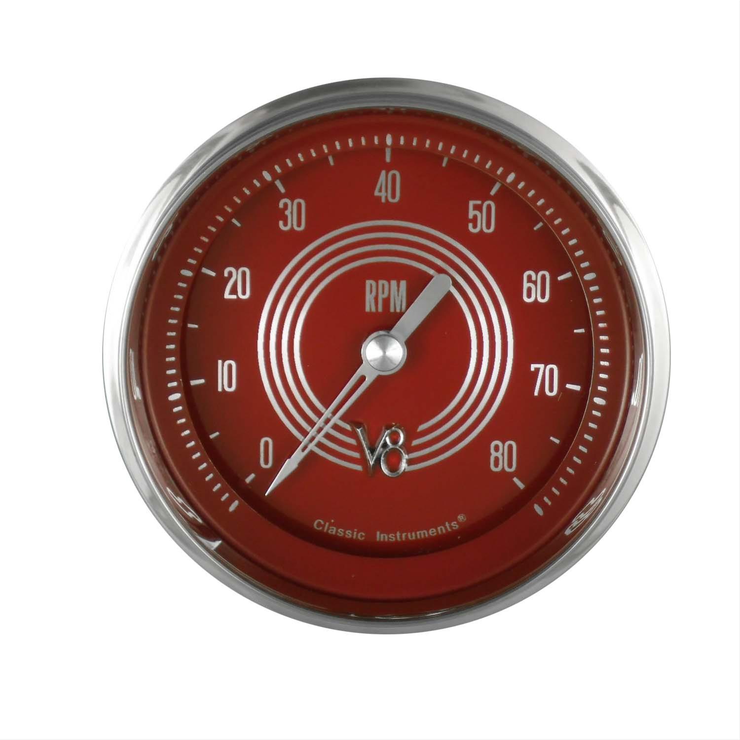 Classic Instruments V8RS80SHC Classic Instruments V8 Red Steelie Series ...
