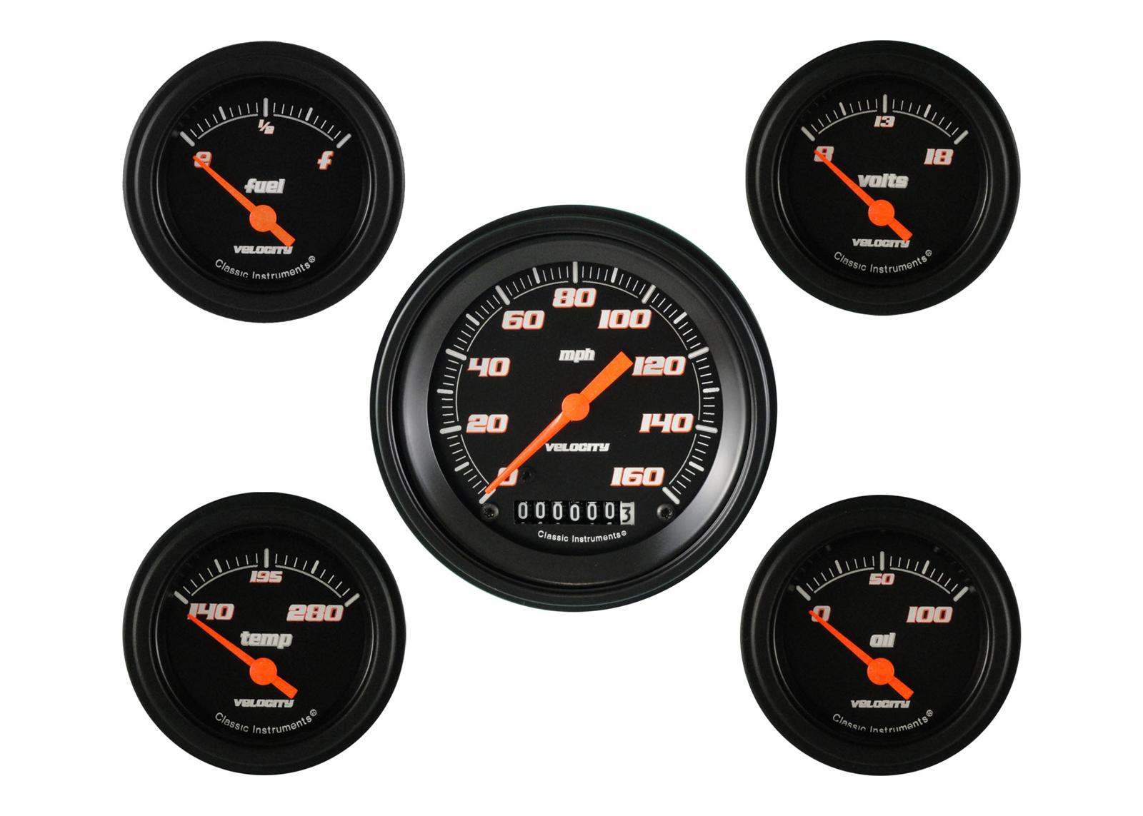 Classic Instruments VS00BBLF Classic Instruments Velocity Series Gauge ...