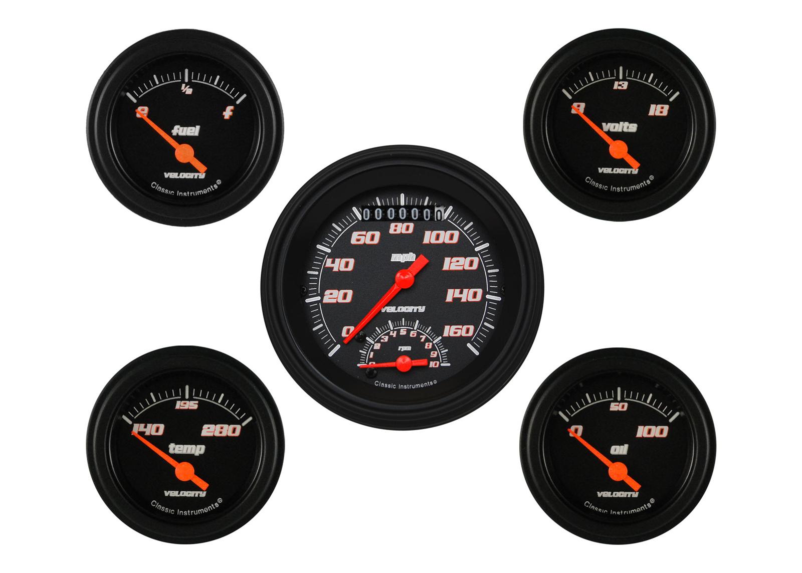 Classic Instruments VS35BBLF Classic Instruments Velocity Series Gauge ...