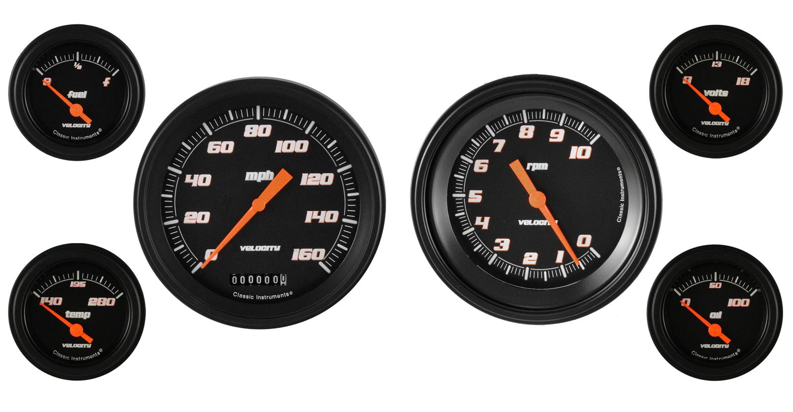 Classic Instruments VS51BBLF Classic Instruments Velocity Series Gauge ...