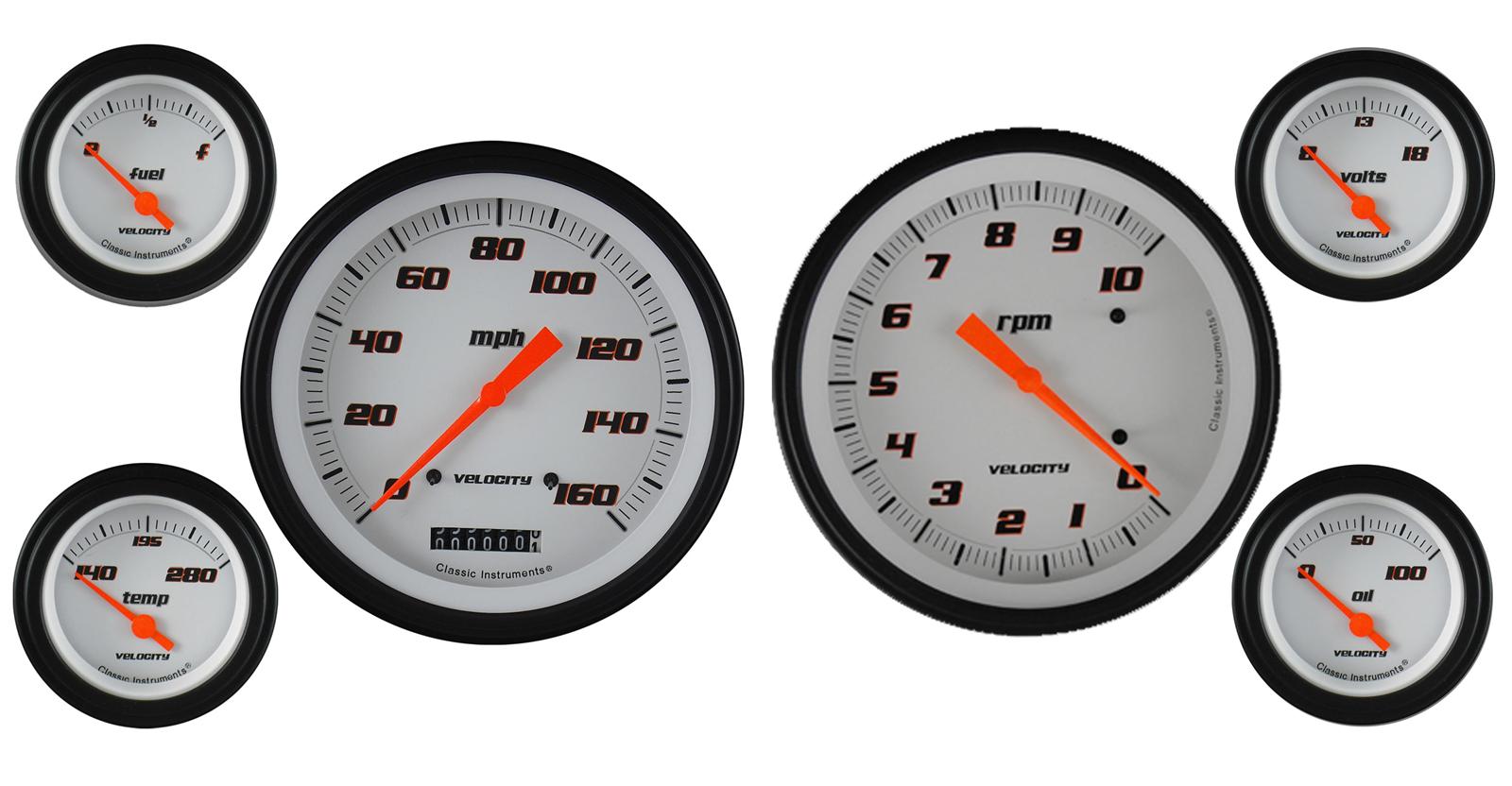 Classic Instruments VS51WBLF Classic Instruments Velocity Series Gauge ...