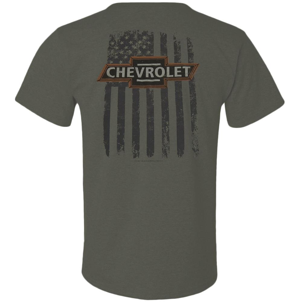 Distressed Chevy Heritage American Flag T-Shirts | Summit Racing