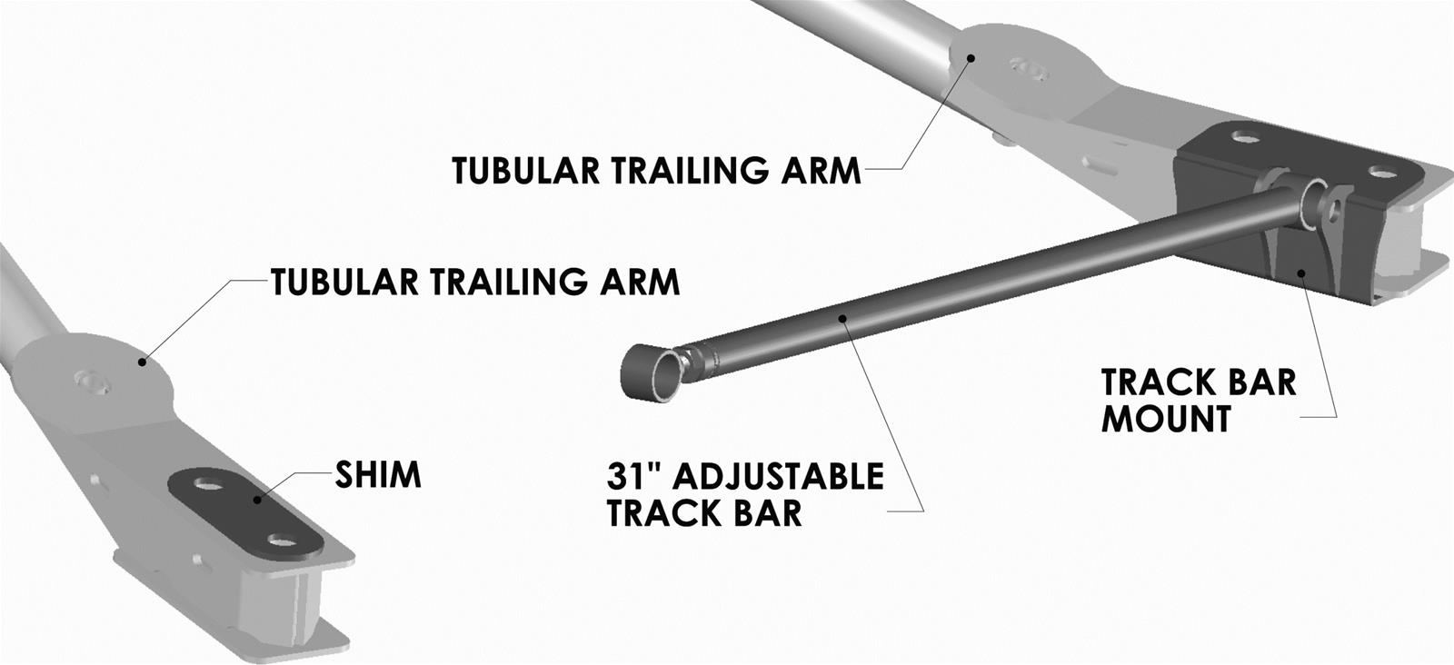 Classic Performance 6572DTBK Classic Performance Trac Bars | Summit Racing