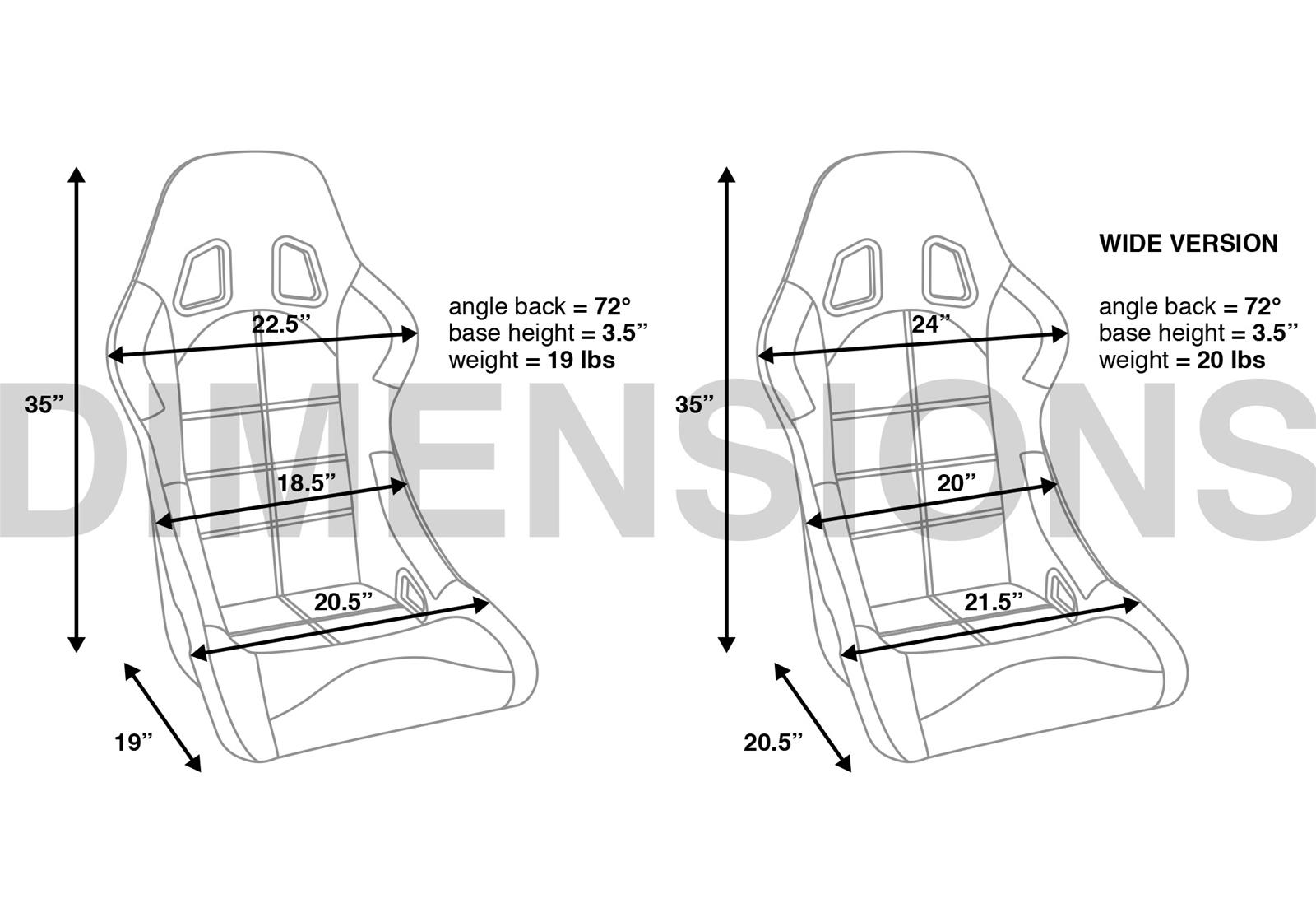 Corbeau Seats USA 29102S Corbeau Forza Seats | Summit Racing