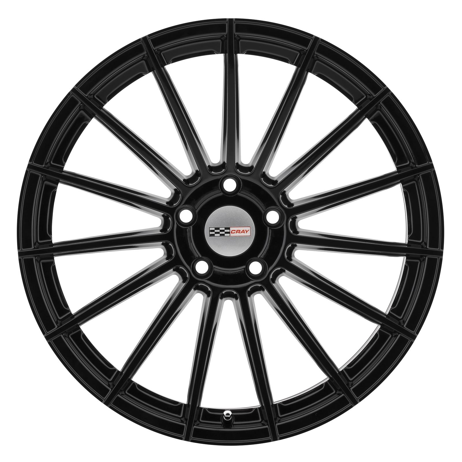 Cray Wheels 2005CRM655121B70 Cray Mako Gloss Black Corvette Wheels ...