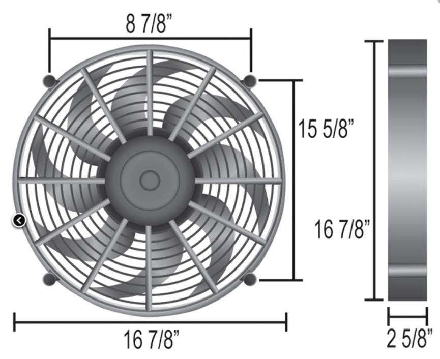 Derale Cooling Products 16217 Derale High-Output Single RAD Fans ...