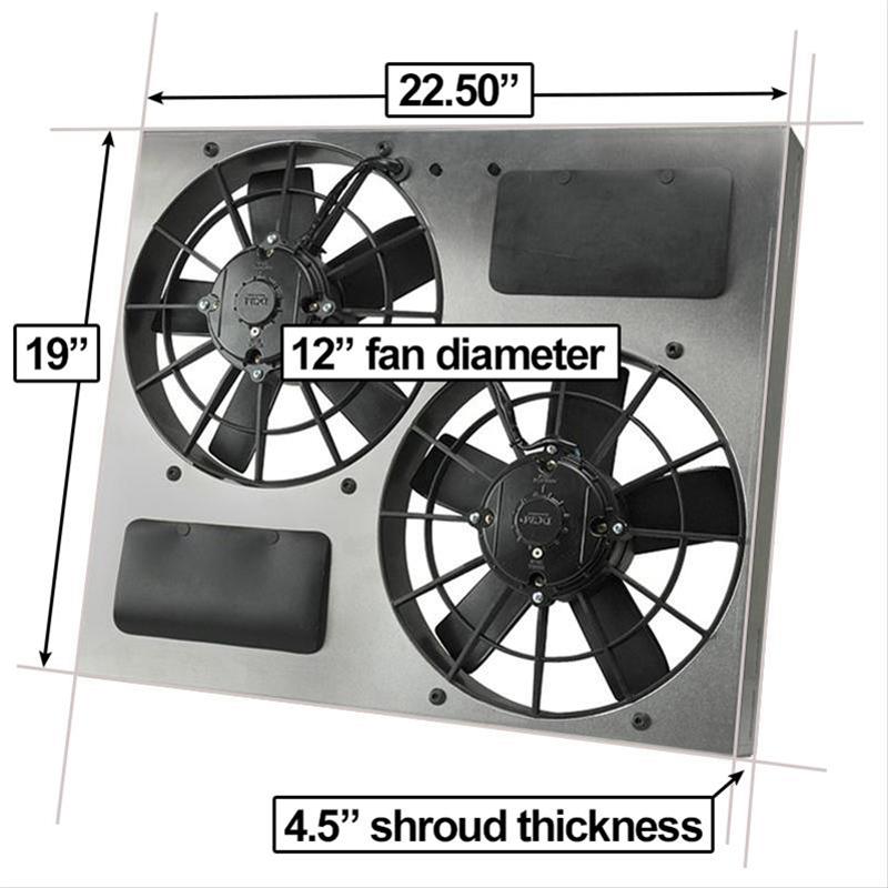Derale Cooling Products 16830 Derale High-Output Dual RAD Fan and ...