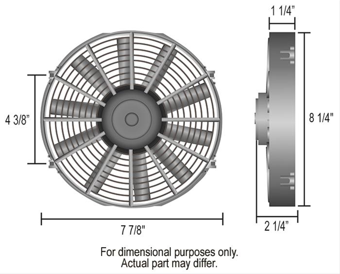 Derale Cooling Products 16908 Derale Dyno-Cool Straight Blade Fans ...
