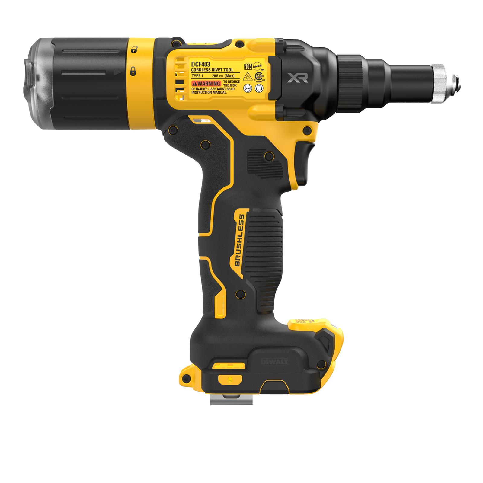 Dewalt DCF403B Dewalt 20 V MAX XR Brushless Cordless 3/16 in. Rivet ...