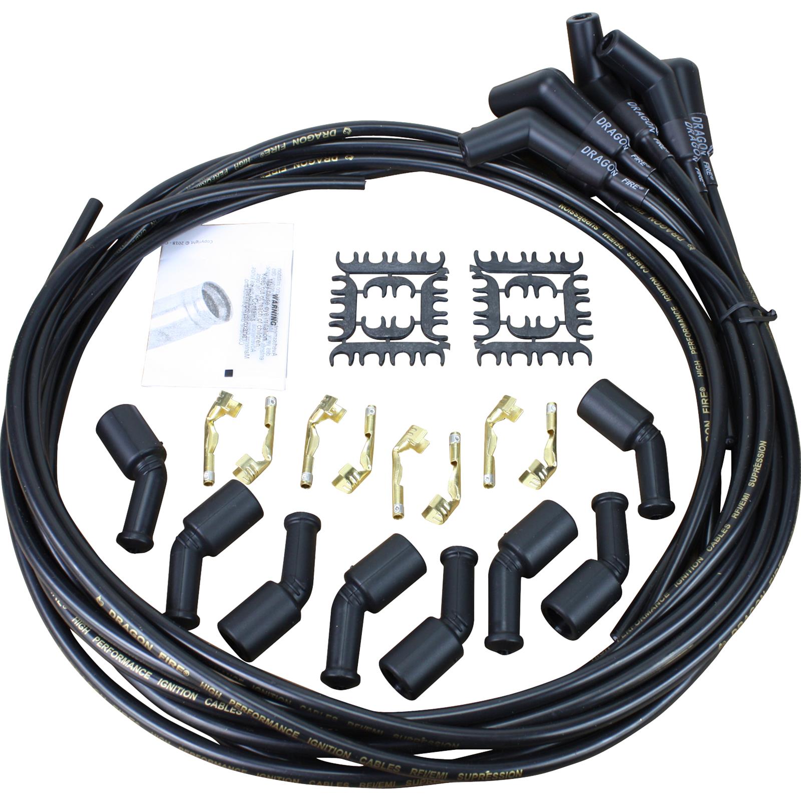 Dragon Fire Performance SPW1004-BK Dragon Fire Street Series Spark Plug Wire Sets | Summit Racing