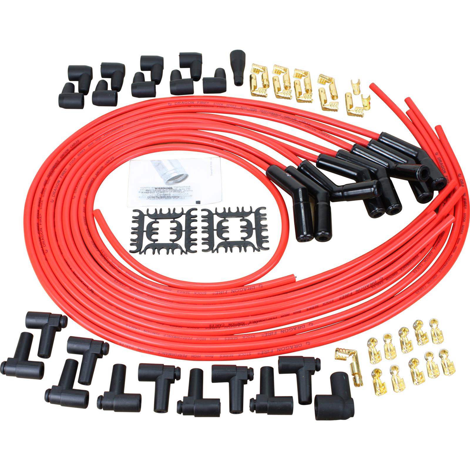 Dragon Fire Performance SPW3003BC-RD Dragon Fire Race Series Spark Plug Wire Sets | Summit Racing