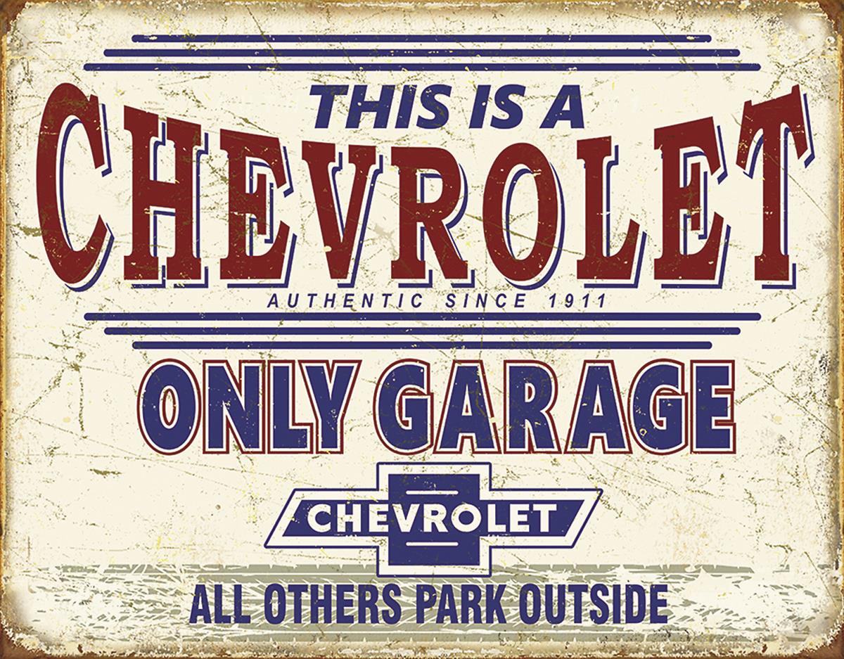 Summit Gifts 2200 Chevrolet Only Garage Steel Sign | Summit Racing