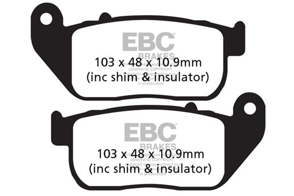 EBC Brakes Motorcycle FA381 EBC Organic Brake Pads | Summit Racing
