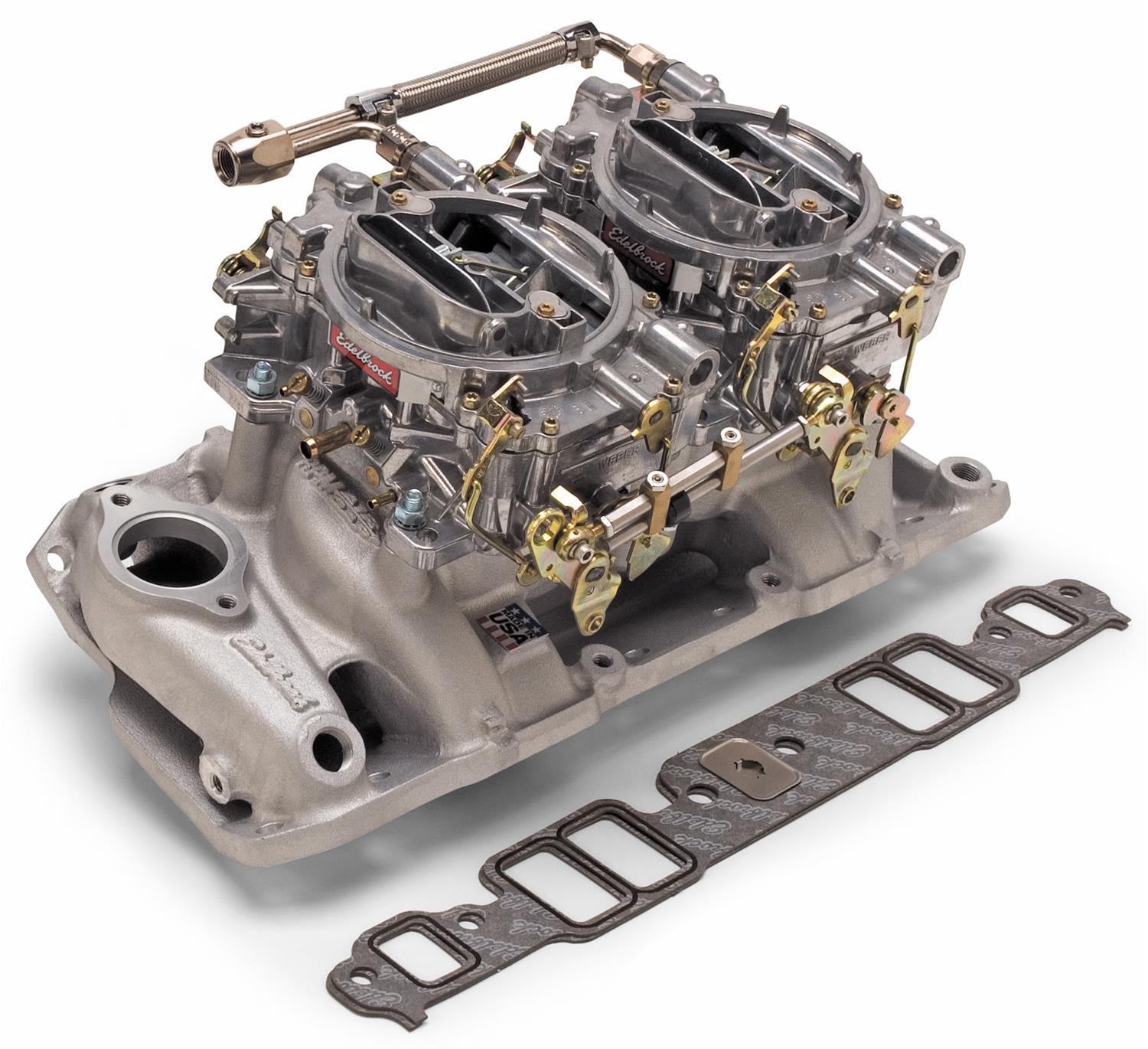 Edelbrock 2036 Edelbrock Performer RPM Dual Quad Air-Gap Manifold and ...
