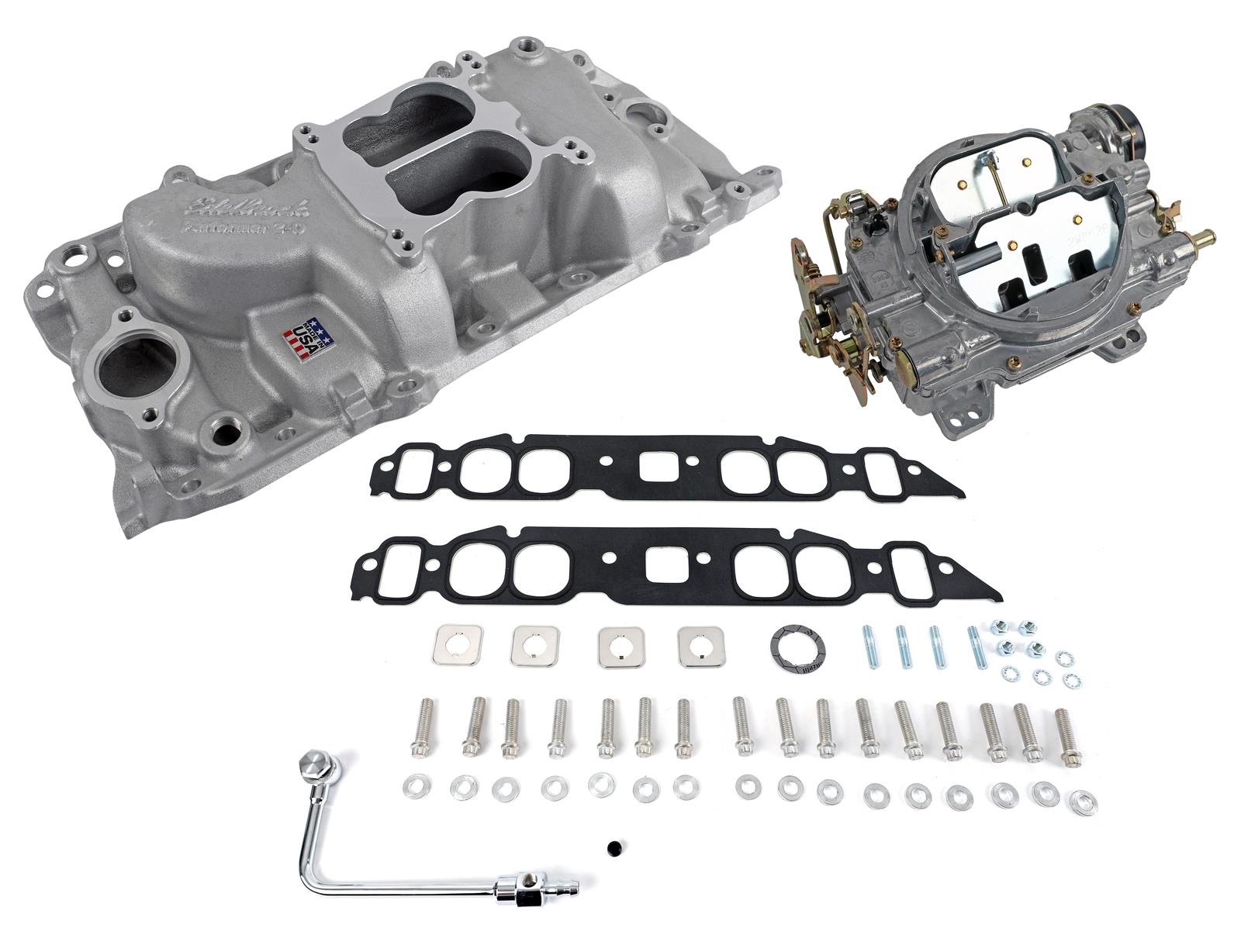 Edelbrock 2061 Edelbrock Performer Intake Manifold and Carburetor Kits ...