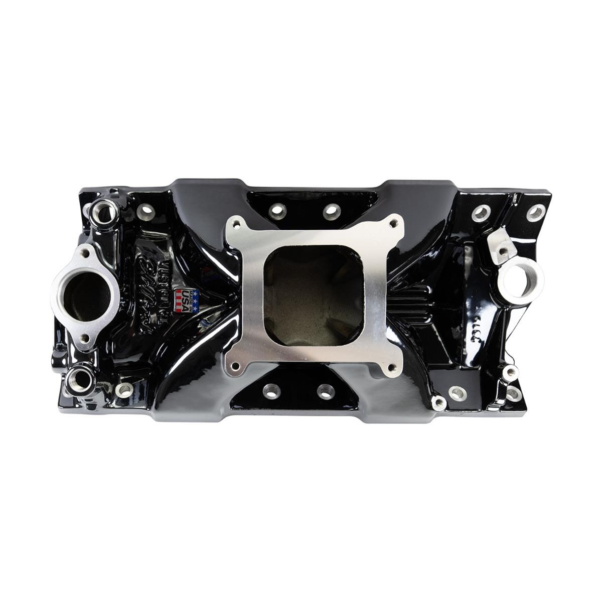 CHEVROLET Edelbrock 2975-BP Edelbrock Victor Jr. Intake Manifolds ...