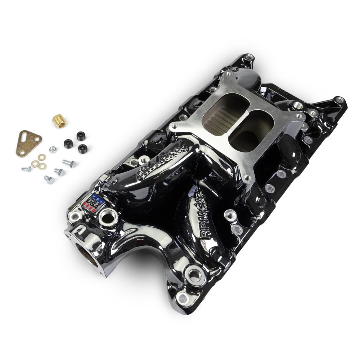Edelbrock 7521-BP Edelbrock Performer RPM Air-Gap Intake Manifolds ...