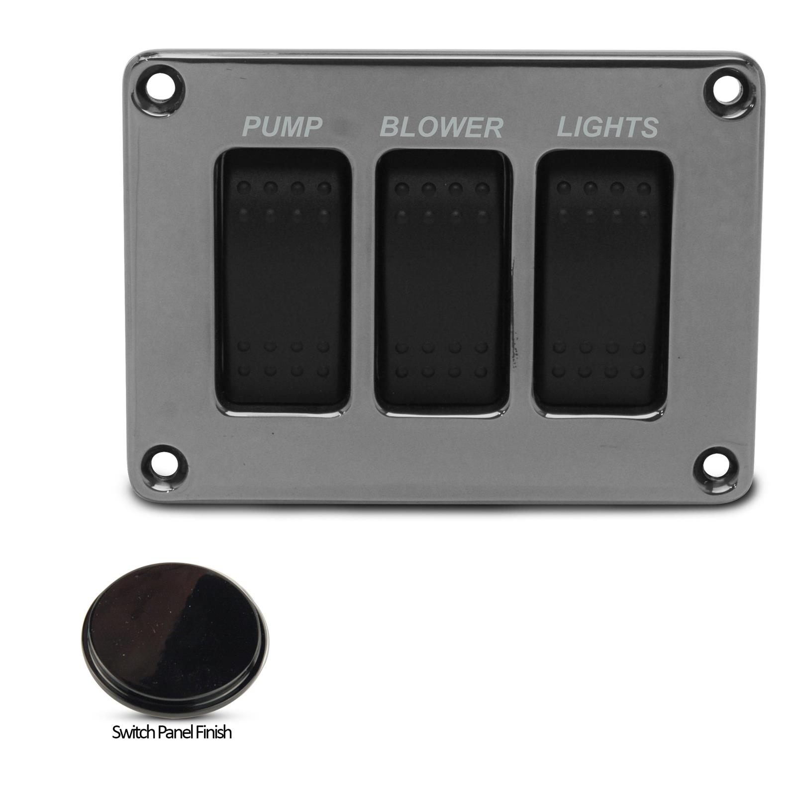 Eddie Marine SP-202PBK Eddie Marine Billet Aluminum Switch Panels ...