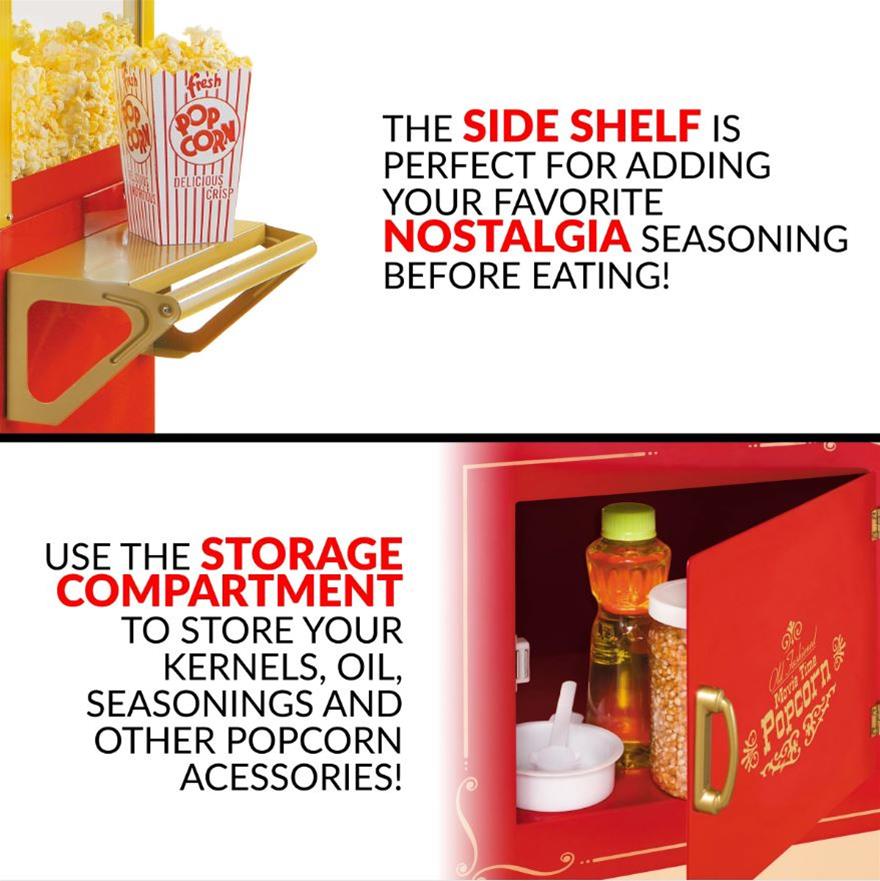 Summit Gifts CCP510 Old Fashioned Movie Time Popcorn Cart | Summit Racing