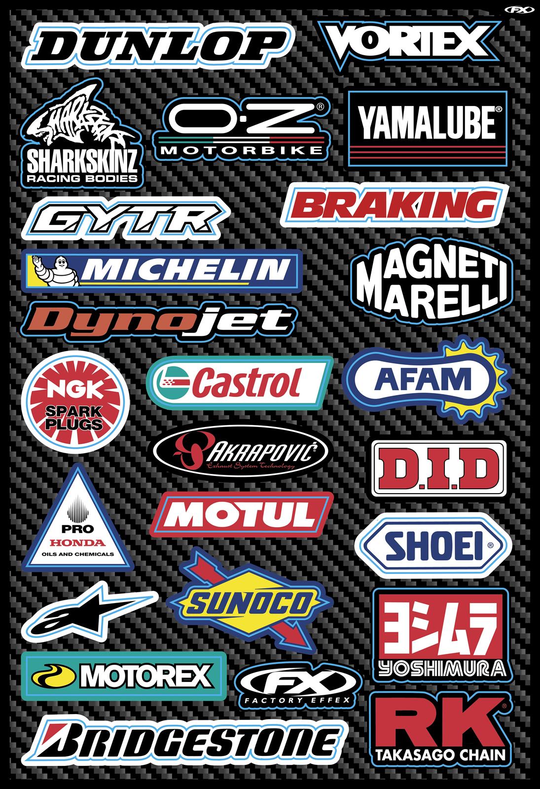 Factory Effex 15-68800 Factory Effex Sticker Sheets | Summit Racing
