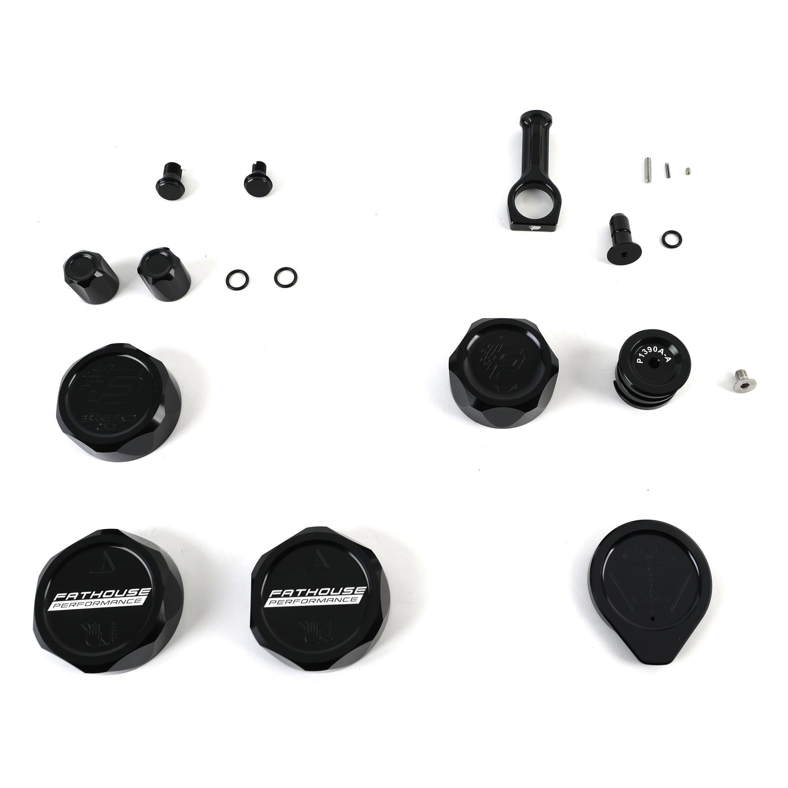Fat House Fab FP-GT500-BCK-BLK Fathouse Performance Billet Cap Kits ...