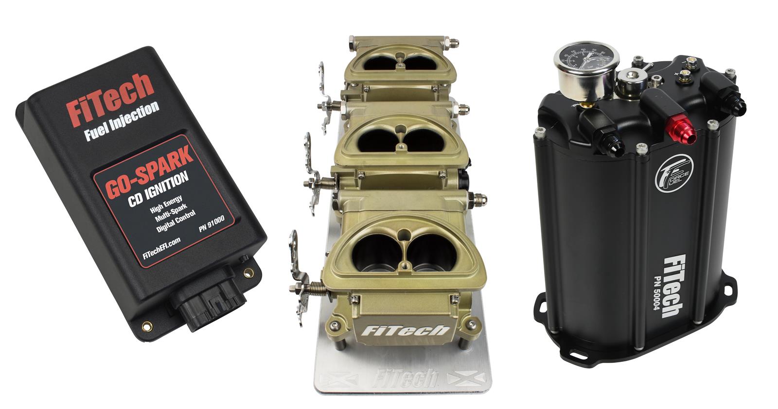 FiTech Fuel Injection 93510 FiTech Go EFI 3x2 Tri-Power 600 HP Force ...