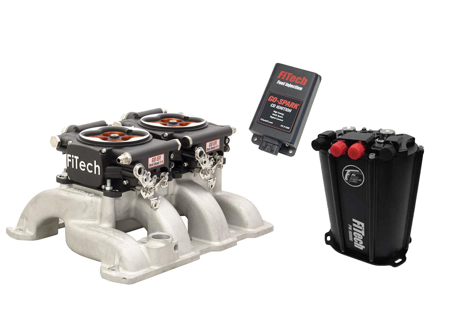 FiTech Fuel Injection 93544 FiTech Go EFI 2x4 Dual-Quad 1200 HP Fuel ...