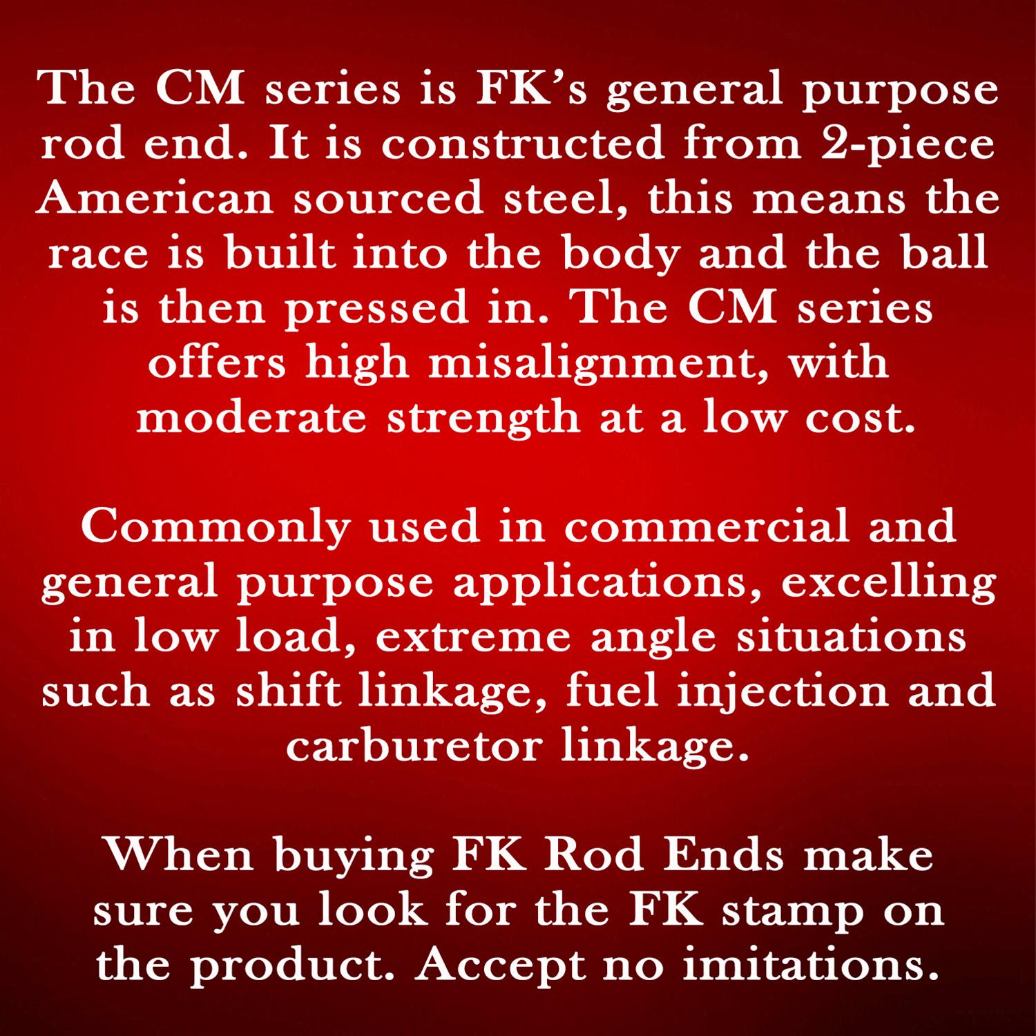 FK Rod Ends CML3 FK CM/CF Series Rod Ends | Summit Racing