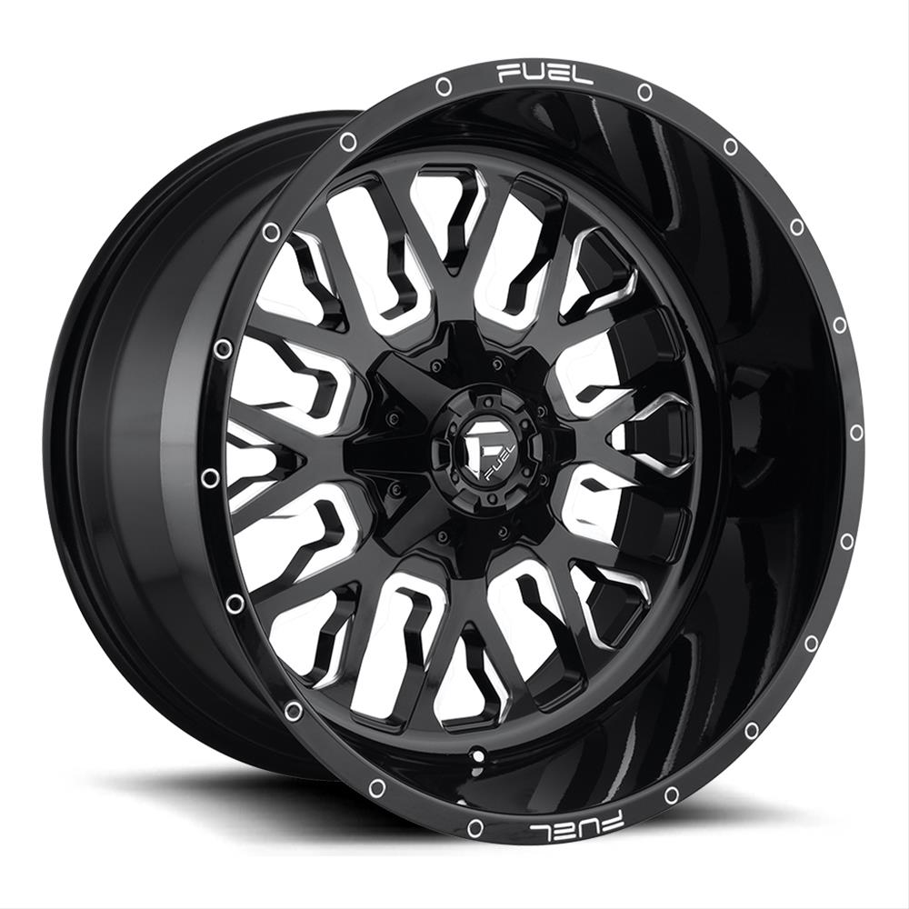 Fuel Off-Road D61120907050 Fuel Off-Road Stroke D611 Series Gloss Black Wheels with Milled ...