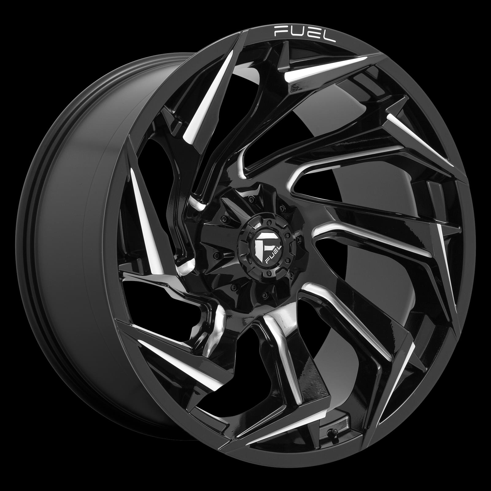 Fuel Off-Road Reaction D753 Gloss Black Wheels with Milled Accents ...