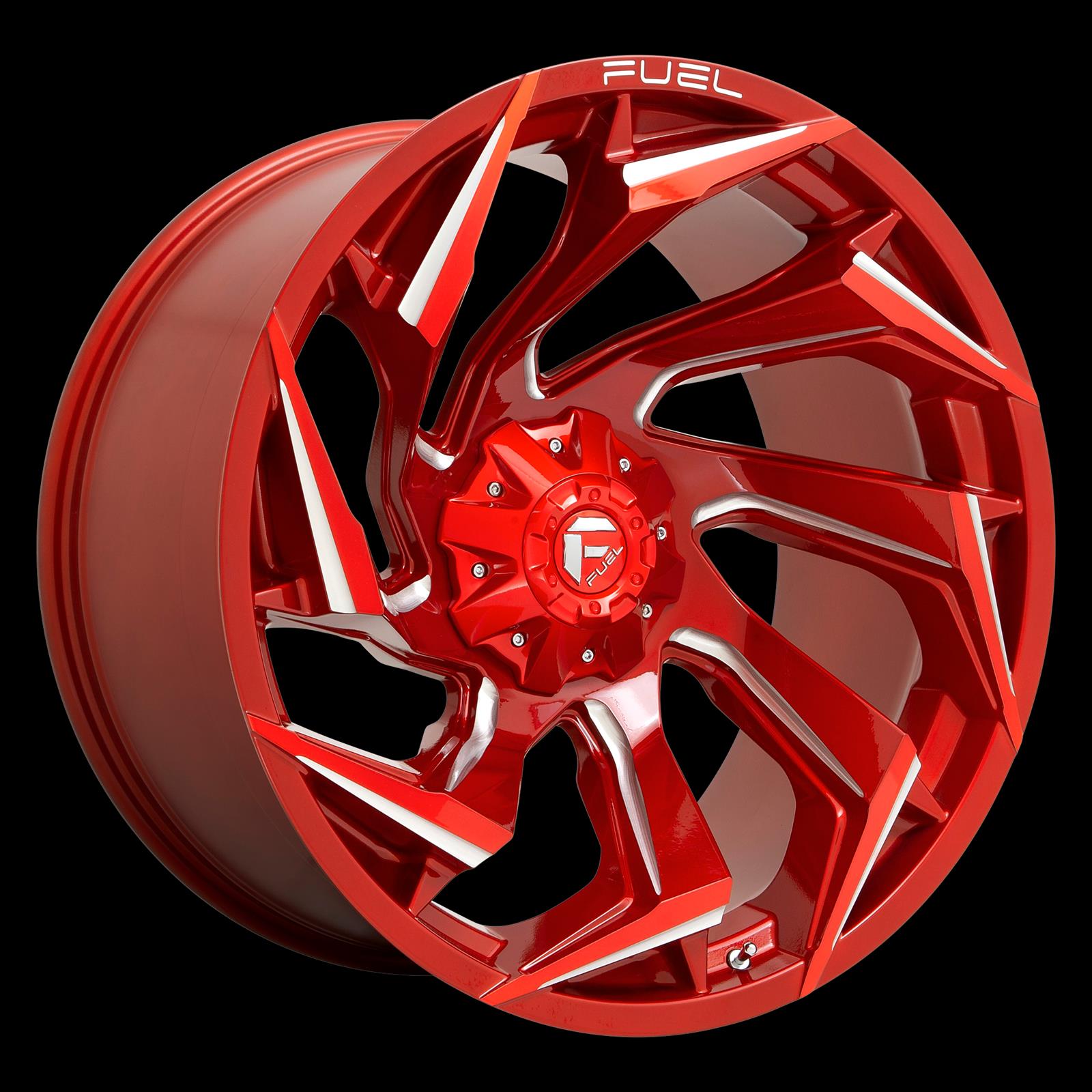 Fuel Off-Road Reaction D754 Candy Red Wheels with Milled Accents ...