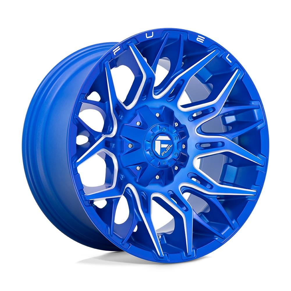 Fuel Off-Road Twitch D770 Anodized Blue Wheels with Milled Accents ...