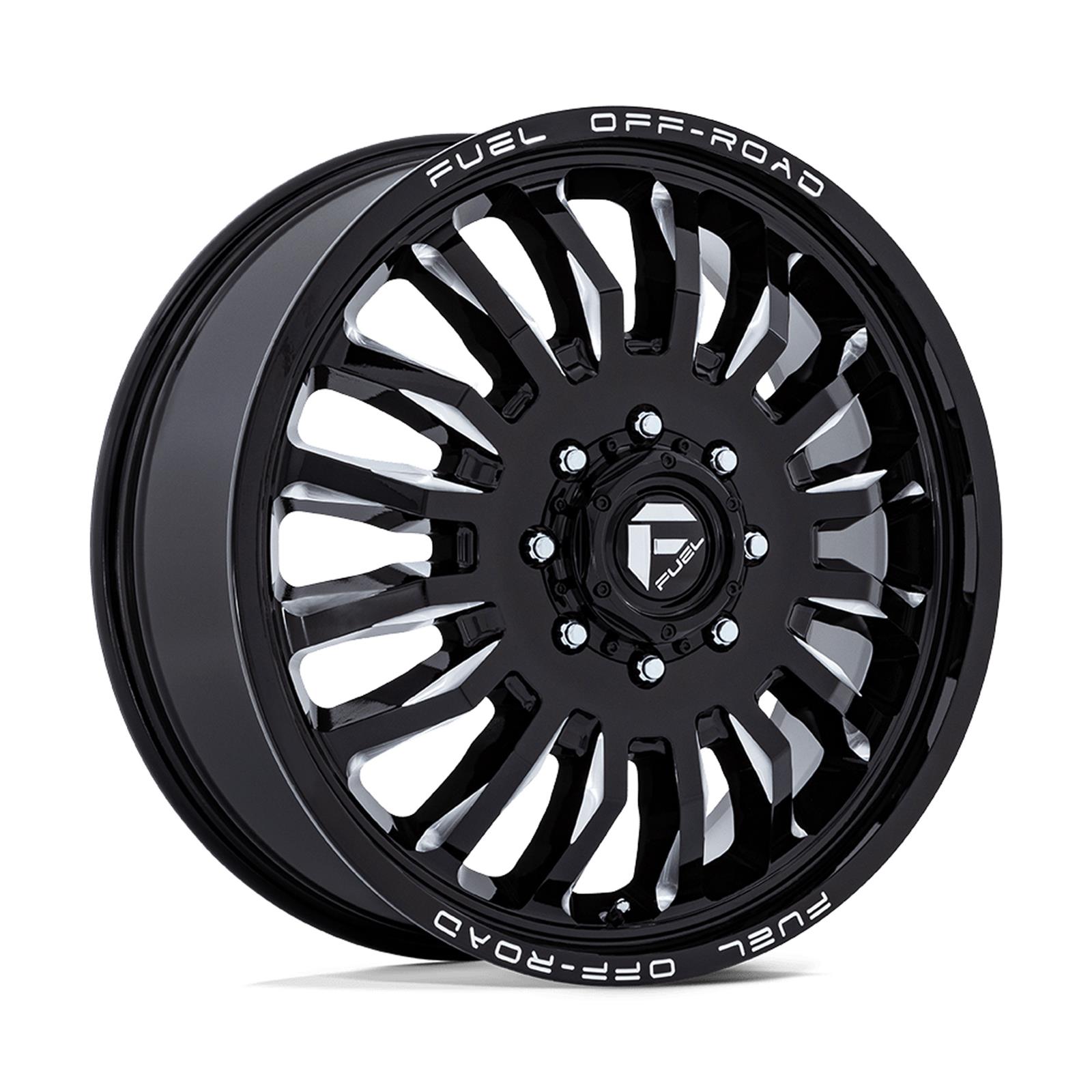 Fuel Off-Road D86820827235 Fuel Off-Road ARC Dually D868 Gloss Black Wheels with Milled Accents ...