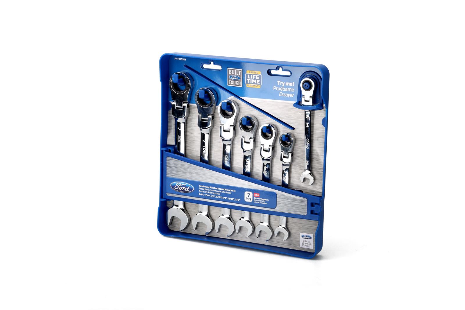 Ford Tools FHT0105IN Ford Tools Ratcheting Flex Combination Wrench Sets ...