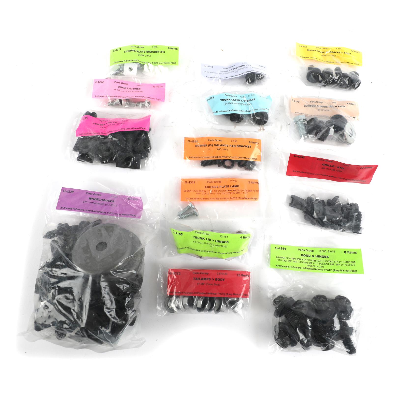 Goodmark GMK4020958681S Goodmark 1968 Camaro Body Hardware Kits ...