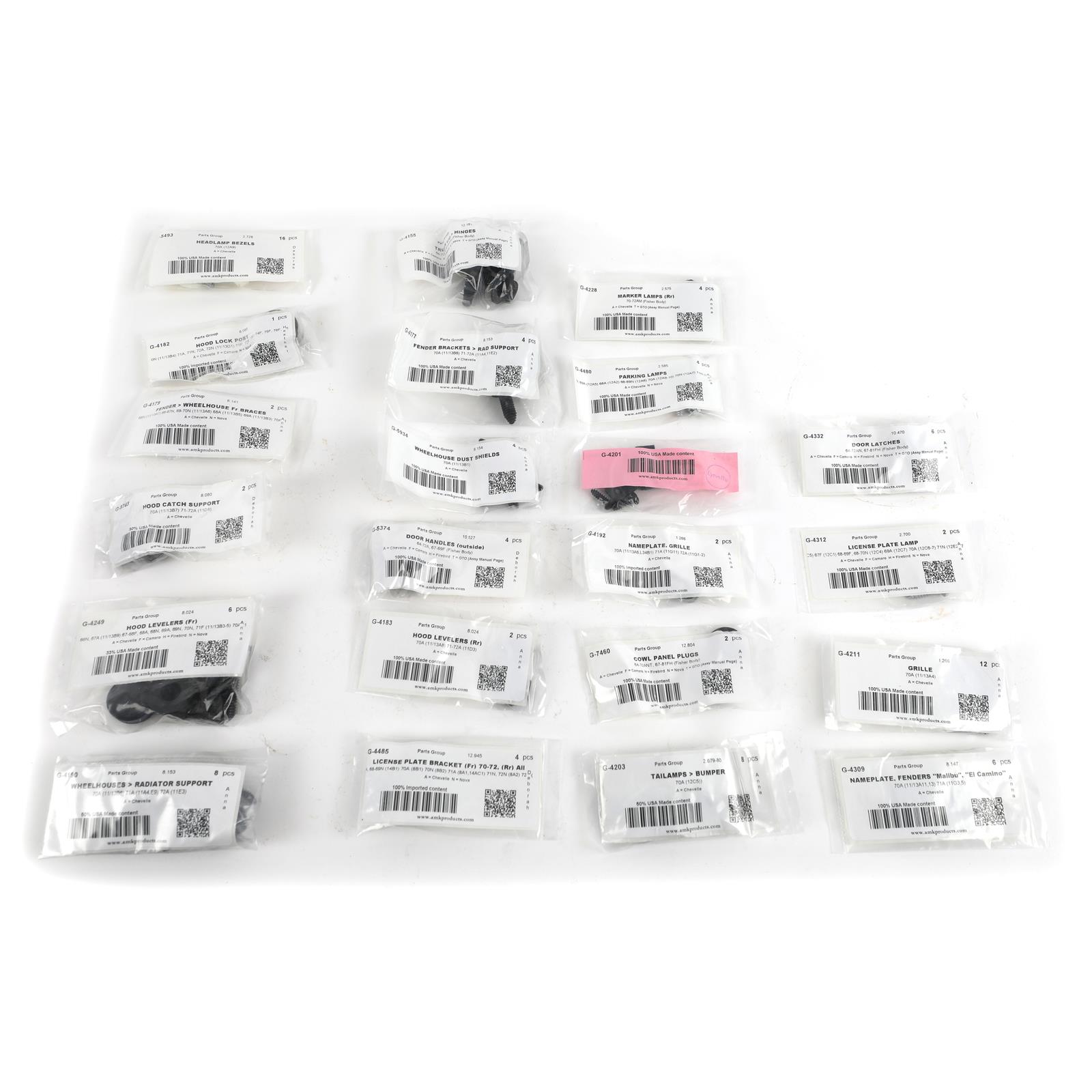 Goodmark GMK403395870S Goodmark 1970 Chevelle Body Hardware Kits ...