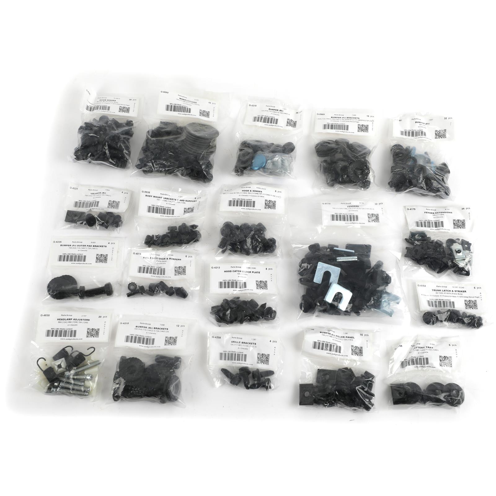 Goodmark GMK403395870S Goodmark 1970 Chevelle Body Hardware Kits ...