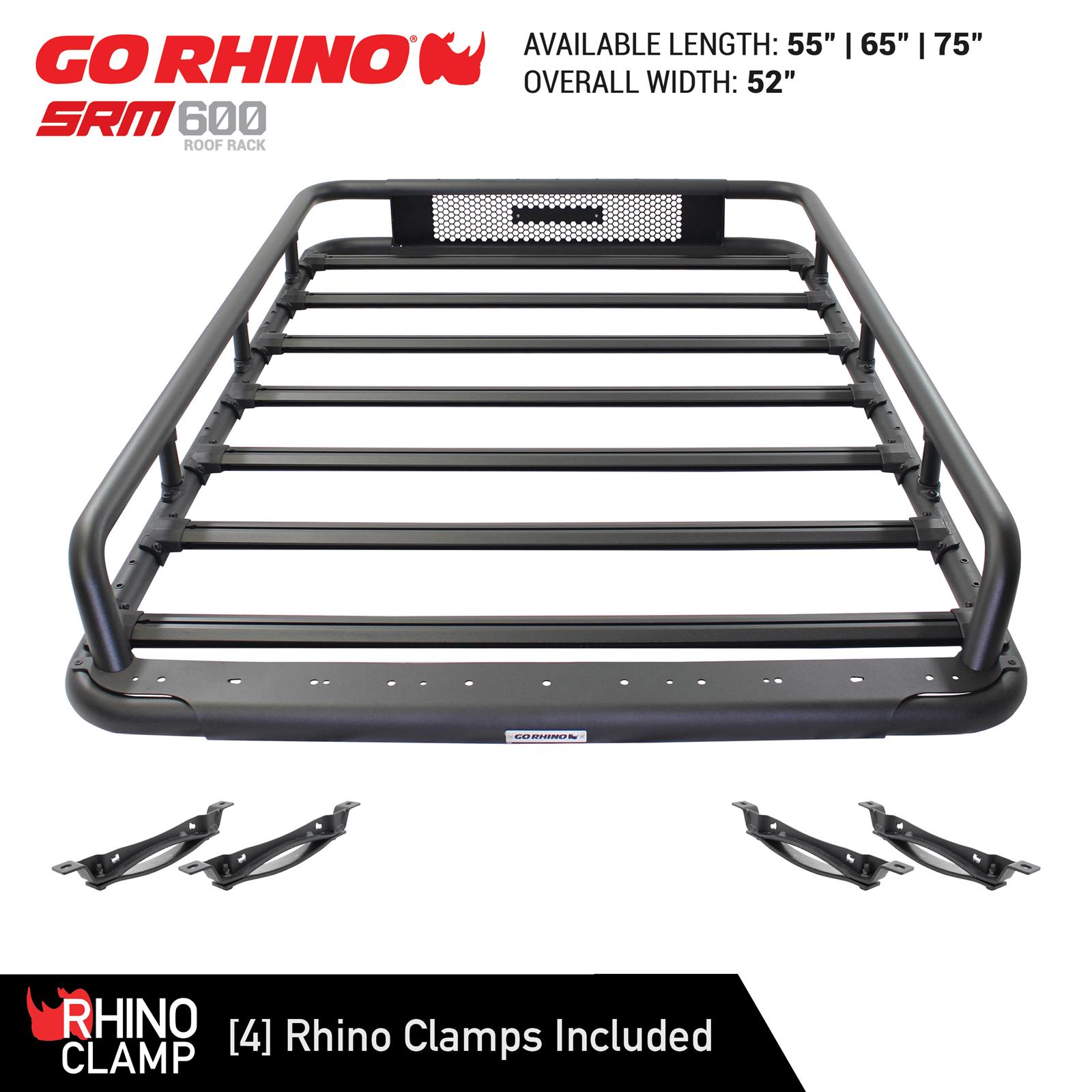 Go Rhino 5936075T Go Rhino SRM600 Series Tubular Roof Racks | Summit Racing