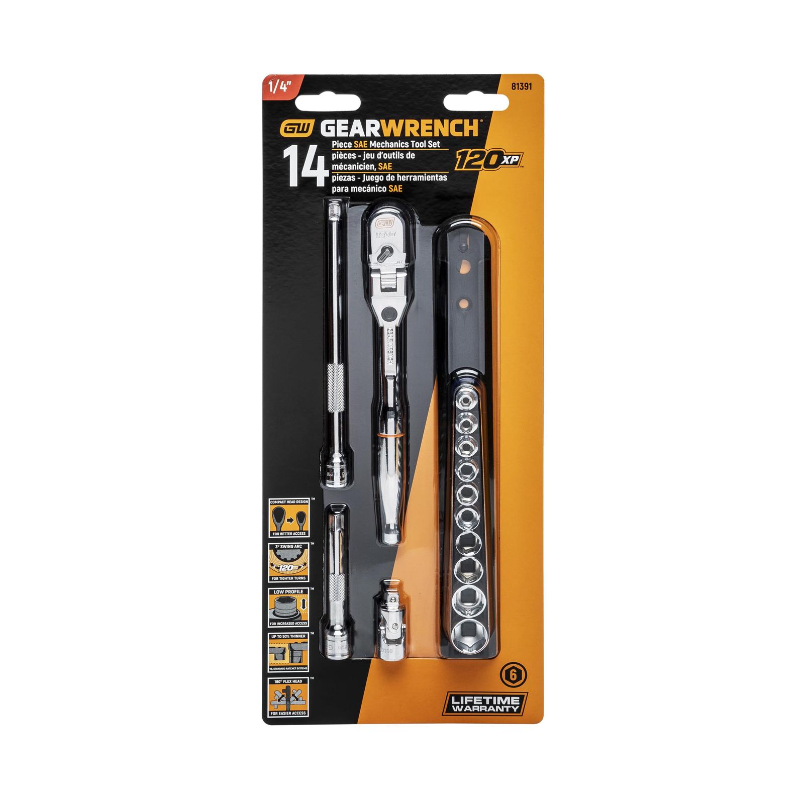 Gearwrench 81391 GearWrench 120XP Locking Flex Ratchet/Stubby Socket ...