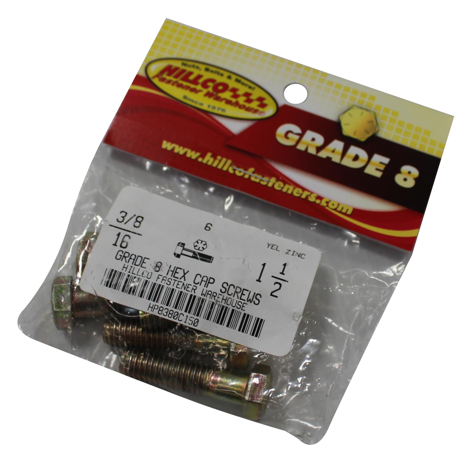 Hillco Fasteners HP8380C150 Hillco Fastener Grade 8 Hex Head Cap Screws ...