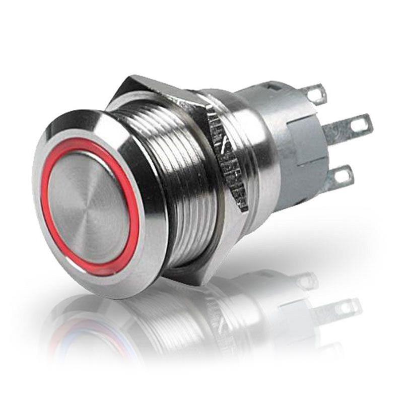 Hella 958455001 Hella Stainless Steel Push Button Off-On Switches | Summit Racing