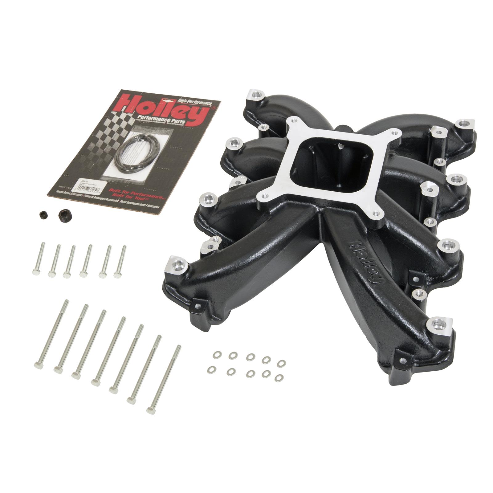 Holley 300-136BK Holley EFI LS Single Plane Mid-Rise Intake Manifolds ...