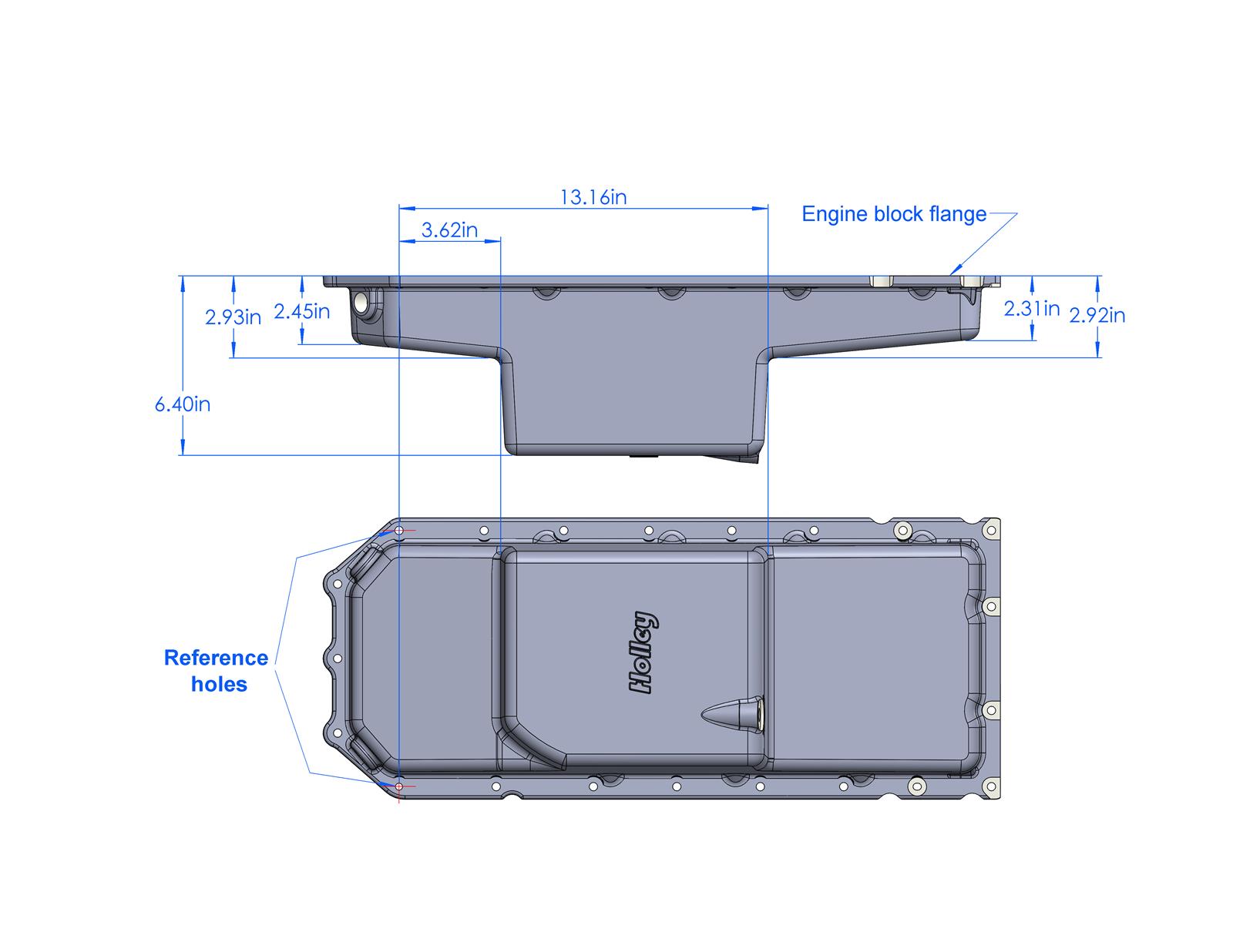 Holley 302-61BK Holley Gen III Hemi Retrofit Oil Pans | Summit Racing