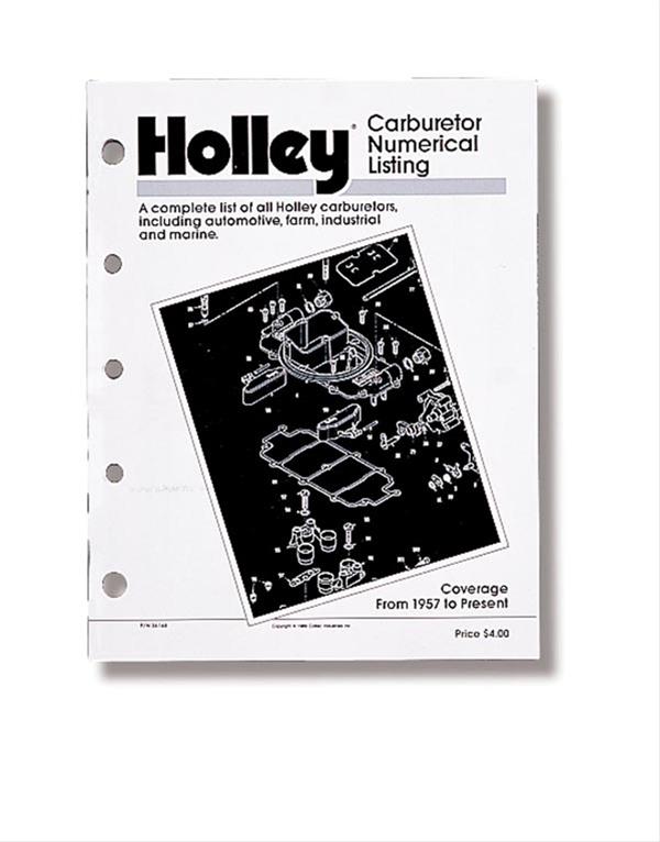 Holley 36-168 Holley Carburetor Numerical Listing Guide | Summit Racing