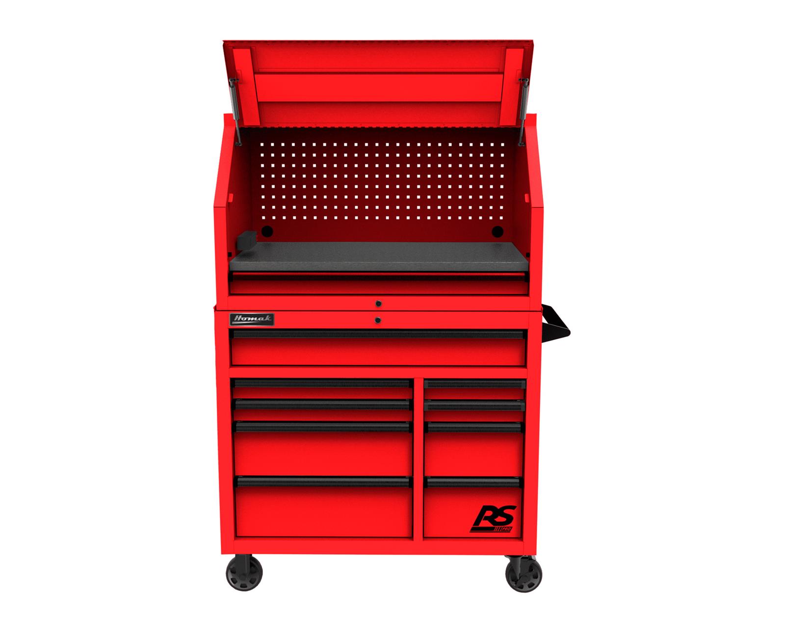 Homak Toolboxes RD02041010 Homak 41 in. RS Pro Series Hutch Cabinets ...