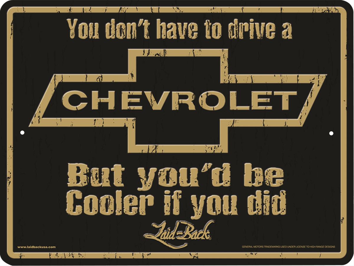 LAID-BACK LB20700ES Laid-Back Cooler Chevrolet Aluminum Sign | Summit ...