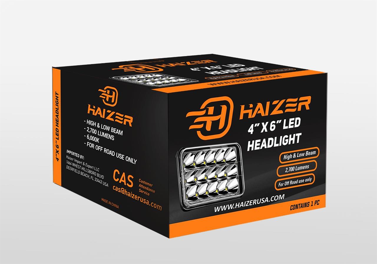 Haizer Lighting HZR-4602 Haizer Reflector LED Headlights | Summit Racing
