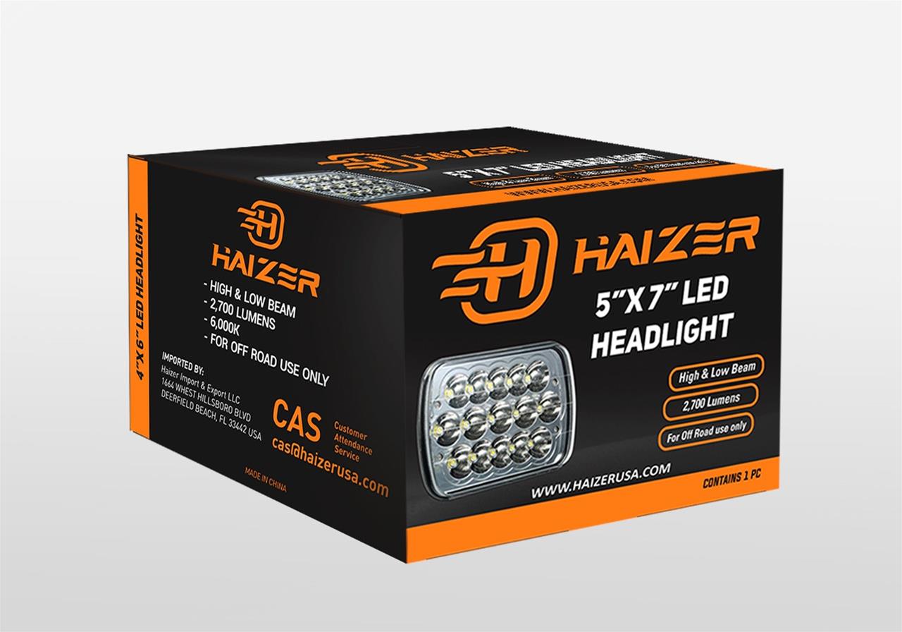 Haizer Lighting HZR-5702 Haizer Reflector LED Headlights | Summit Racing