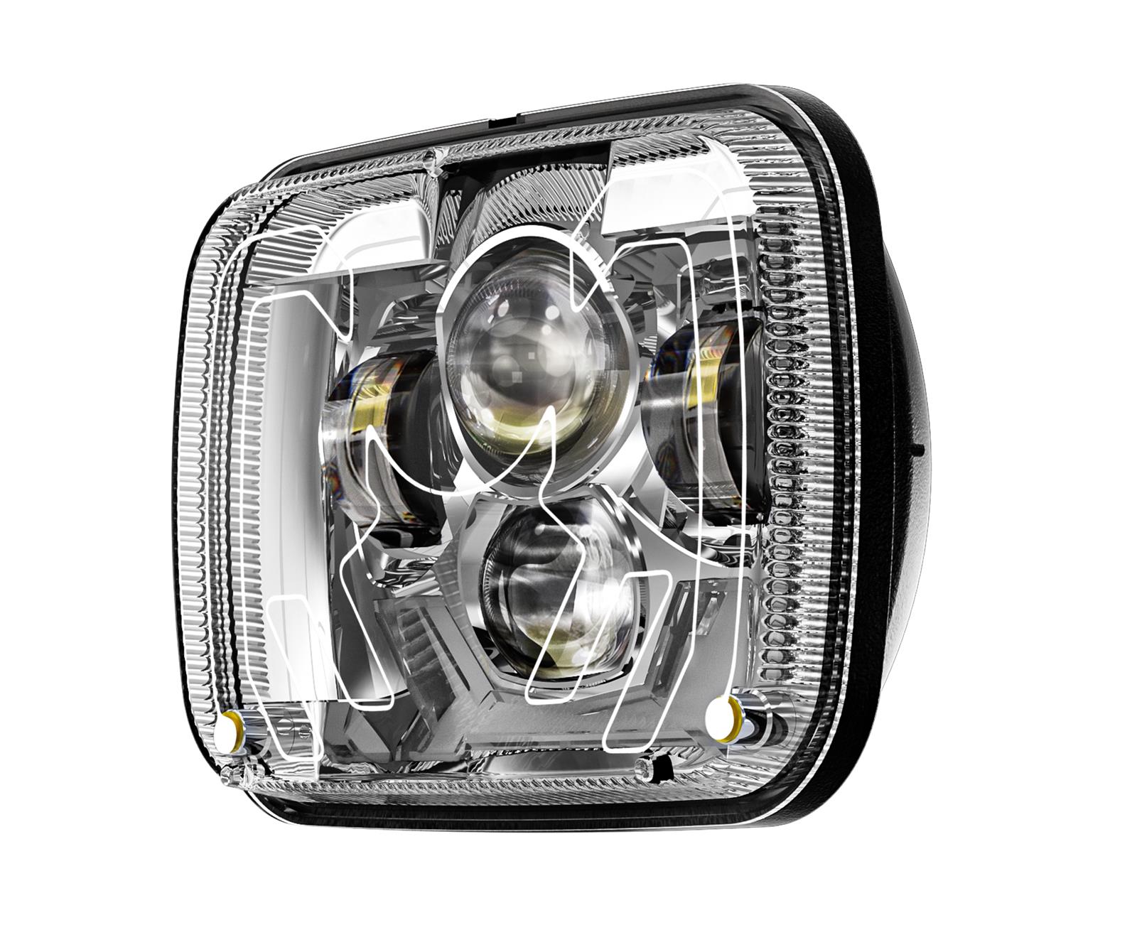 Haizer Lighting HZR-5798H-C Haizer Projector LED Headlights | Summit Racing