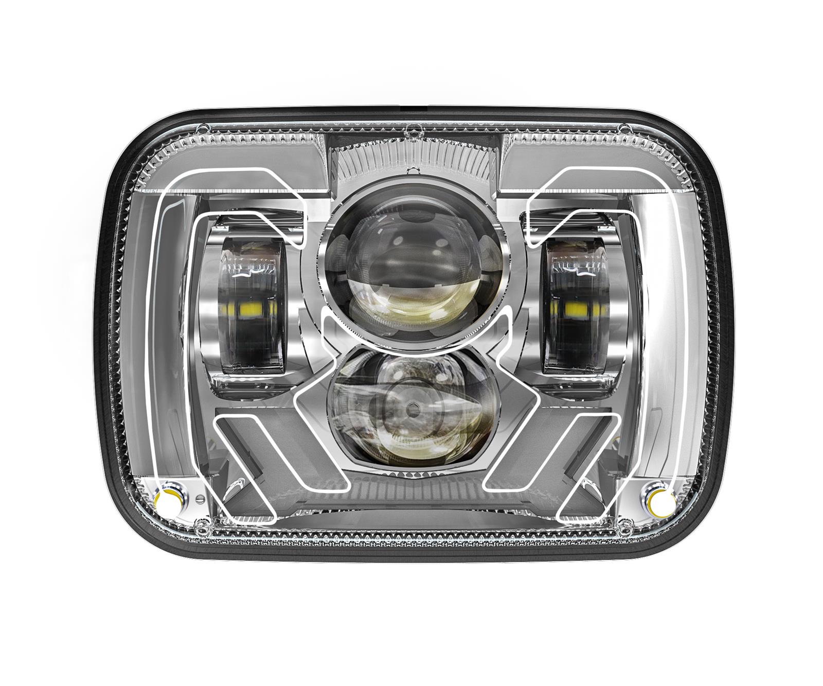 Haizer Lighting HZR-5798H-C Haizer Projector LED Headlights | Summit Racing